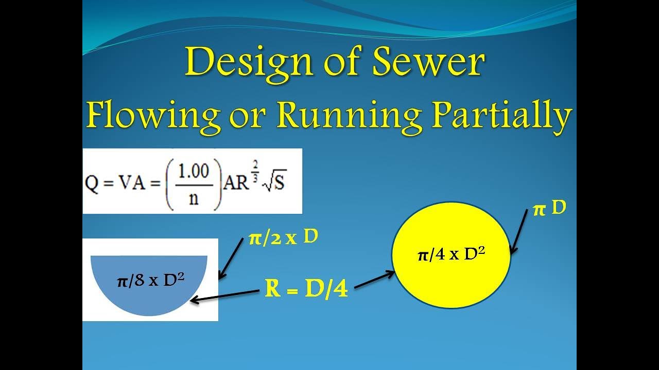 Design of Sewer Running Partially/ Flowing Partially - YouTube
