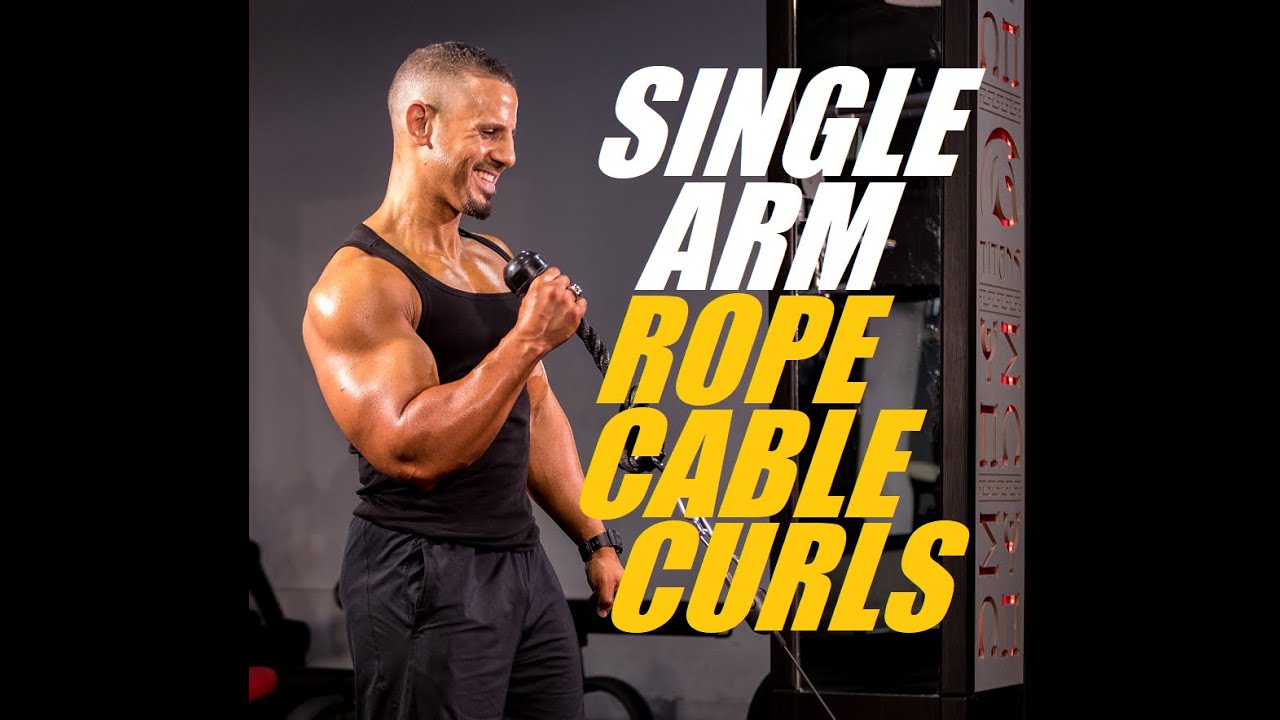 Single Arm Rope Cable Curls (Biceps) - YouTube