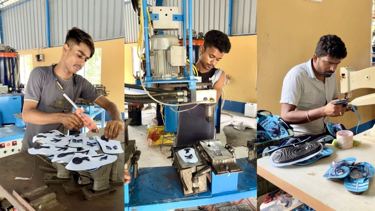 Amazing Sandal Manufacturing Complete Process | Sandals Manufacturing ...