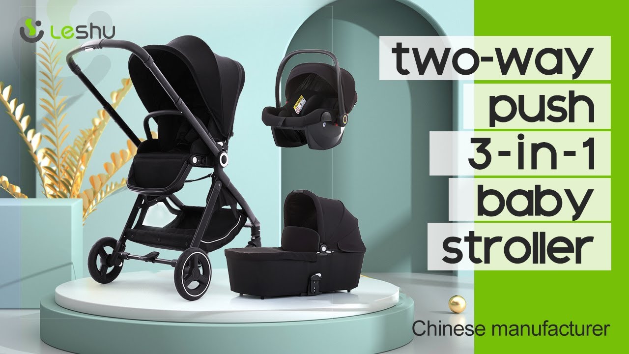 Leshu Factory Customization Baby Strollers 3 En 1 With Car Seat - YouTube