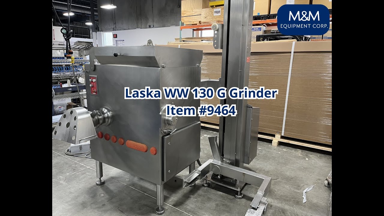 Laska WW 130 G Grinder - Item #9464- M&M Equipment Corp. - YouTube