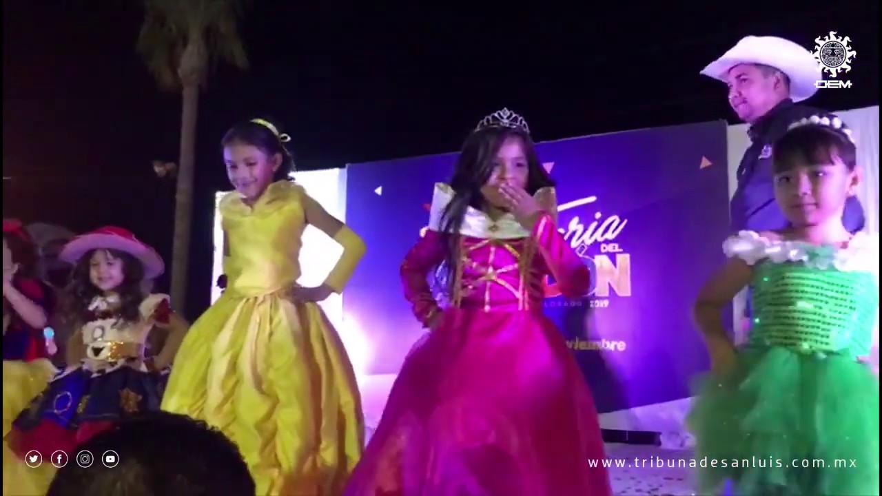 Presentan a candidatas a mini reina de la feria - YouTube