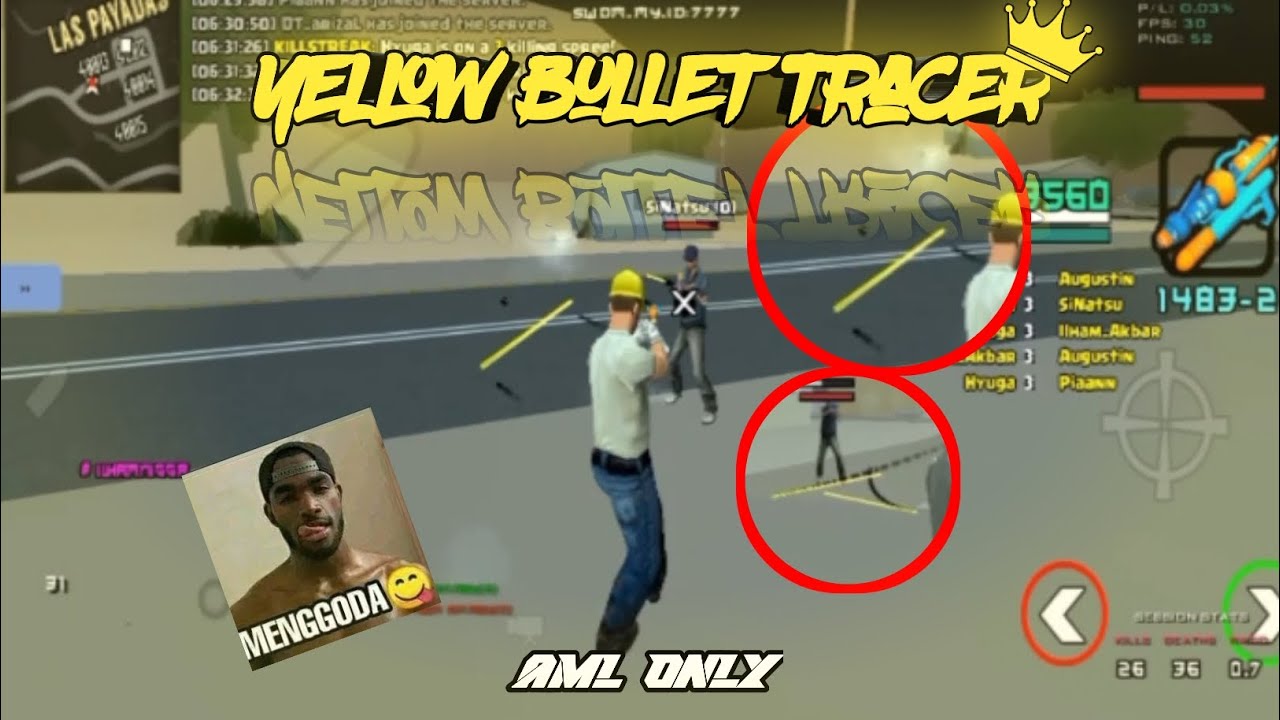 SHARE BULLET TRACER YELLOW || GTA SAMP ANDROID - YouTube