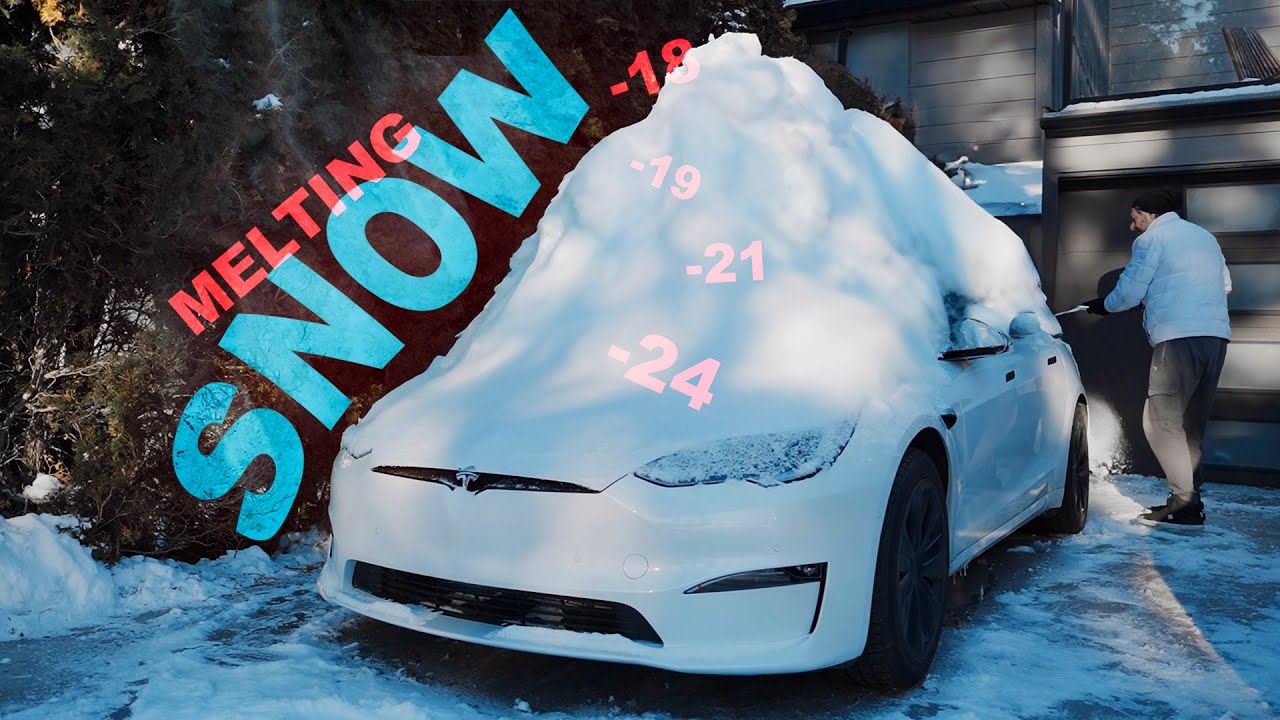 How to get into your Tesla when it's covered in ice at -18°C - YouTube