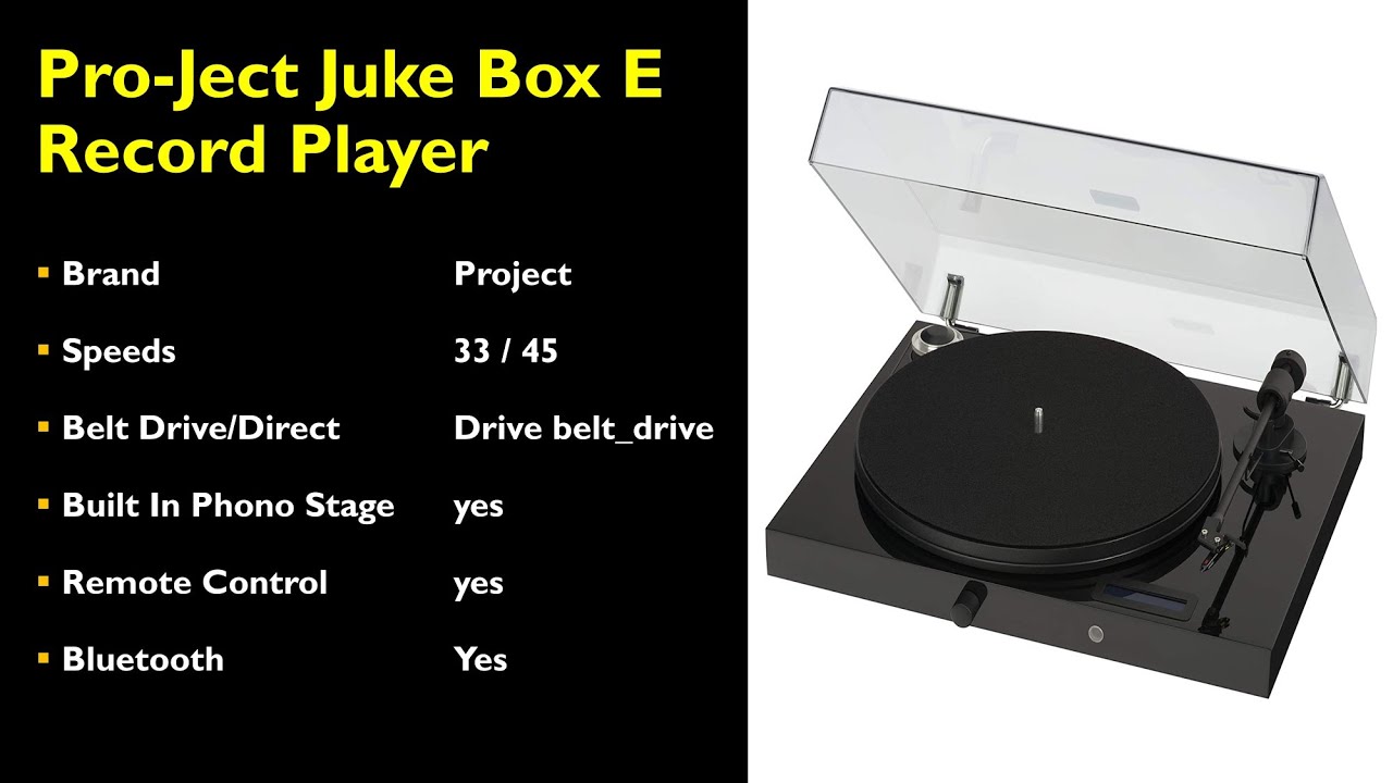 Project Juke Box E Record Player Review | Pro-ject Juke Box E Vinyl Turntable Review - YouTube