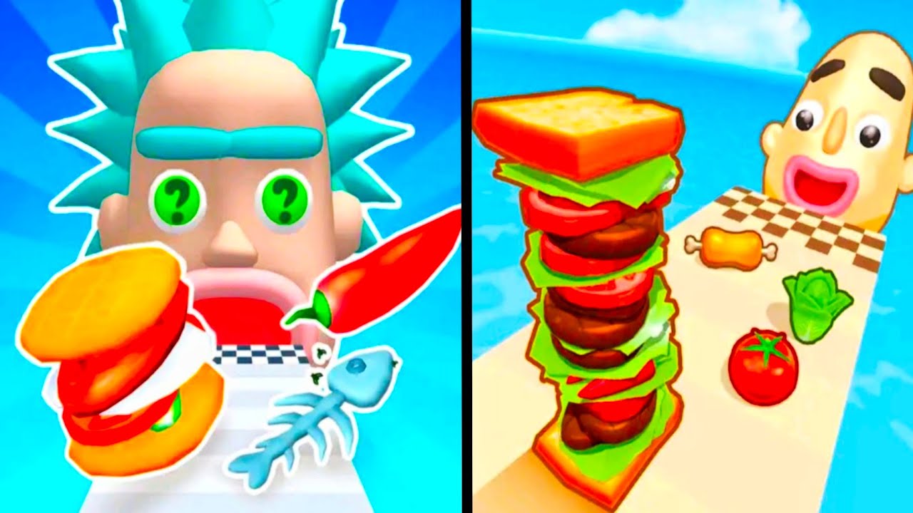Sandwich Runner vs Sandwich Run - All Levels Gameplay (Android,iOS ...