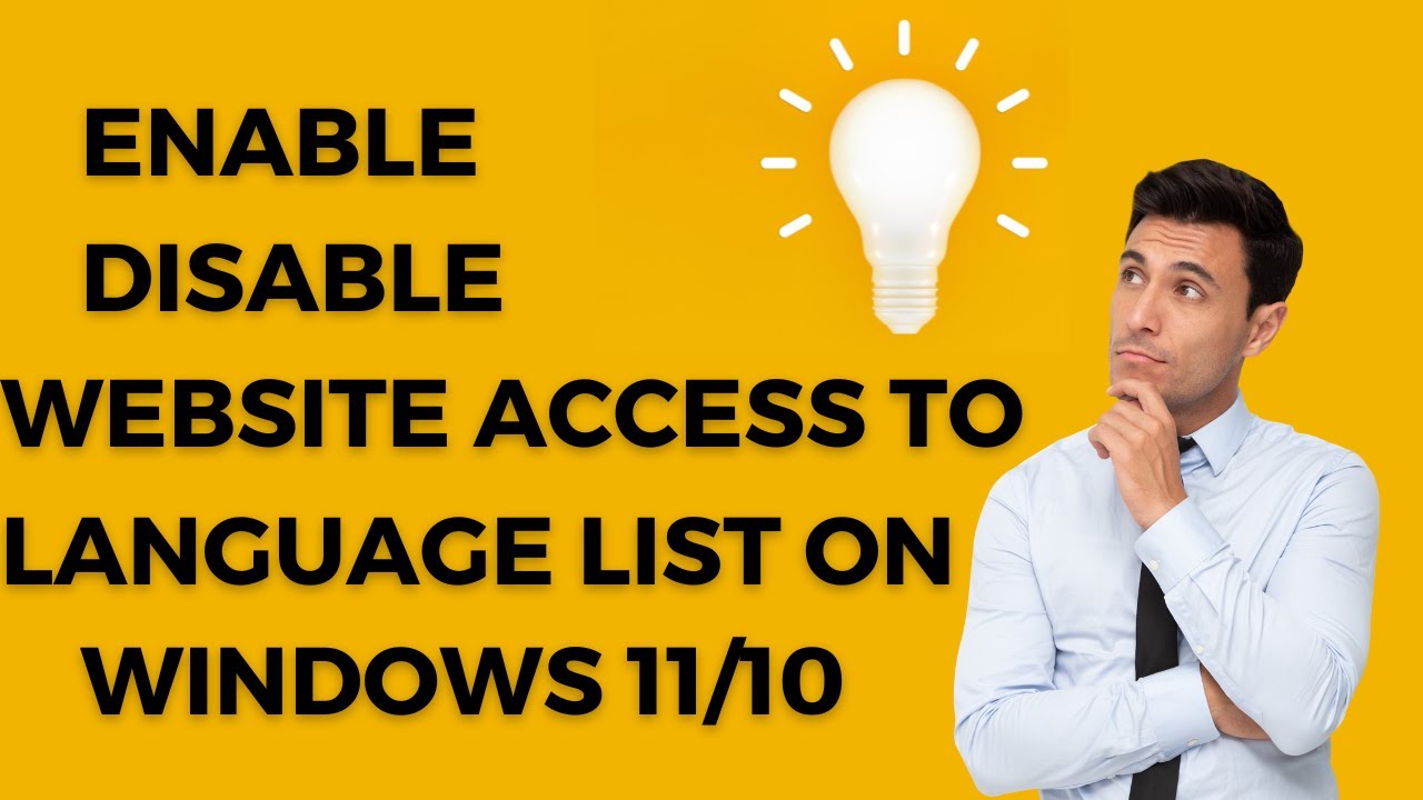 How to Enable or Disable Websites Access to Language List on Windows 11 ...