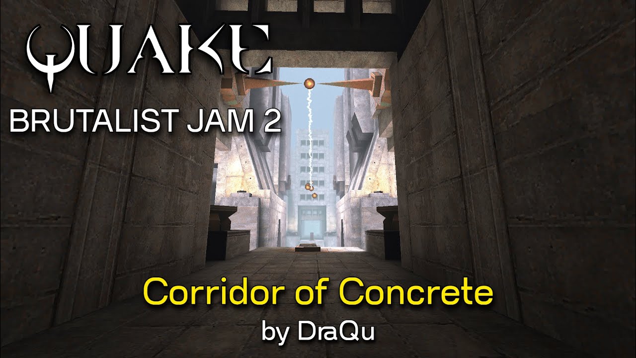 Quake Brutalist Jam 2: Corridor of Concrete - YouTube