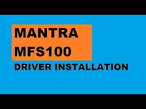 MANTRA MFS100 DRIVER INSTALLING - YouTube