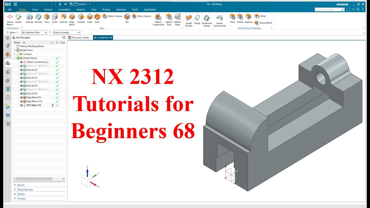 Siemens NX tutorials for beginners|NX 2312|tutorial-68 - YouTube