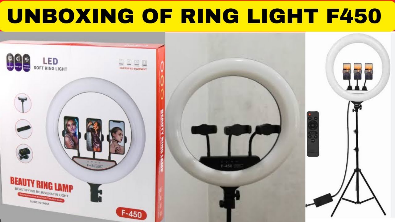How to Assemble RING LIGHT F450 with stand.|unboxing of ring light F ...