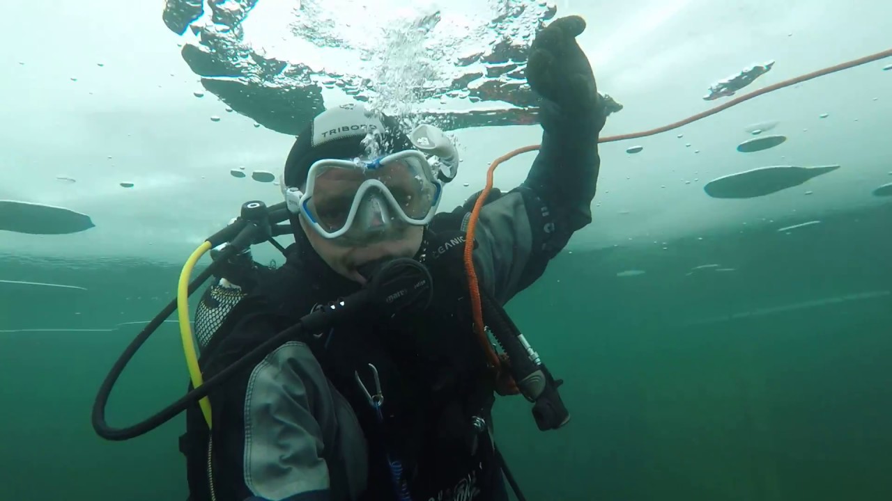 Scuba diving - under ice dive - YouTube