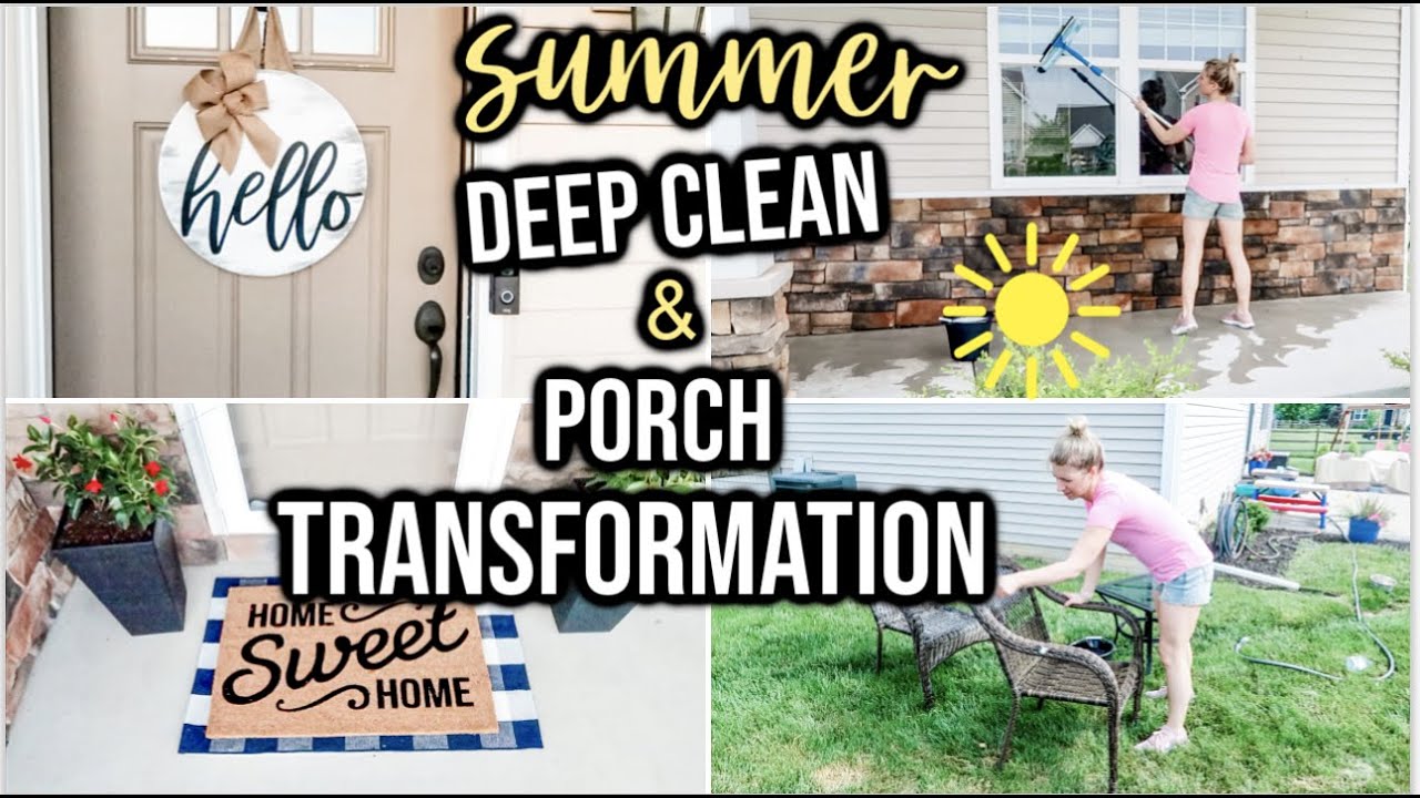 2020 DEEP CLEAN & DECORATE WITH ME | HUGE PORCH TRANSFORMATION ...