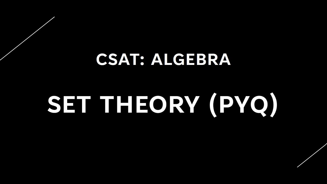 Algebra Class 12: Set Theory (PYQ) - YouTube
