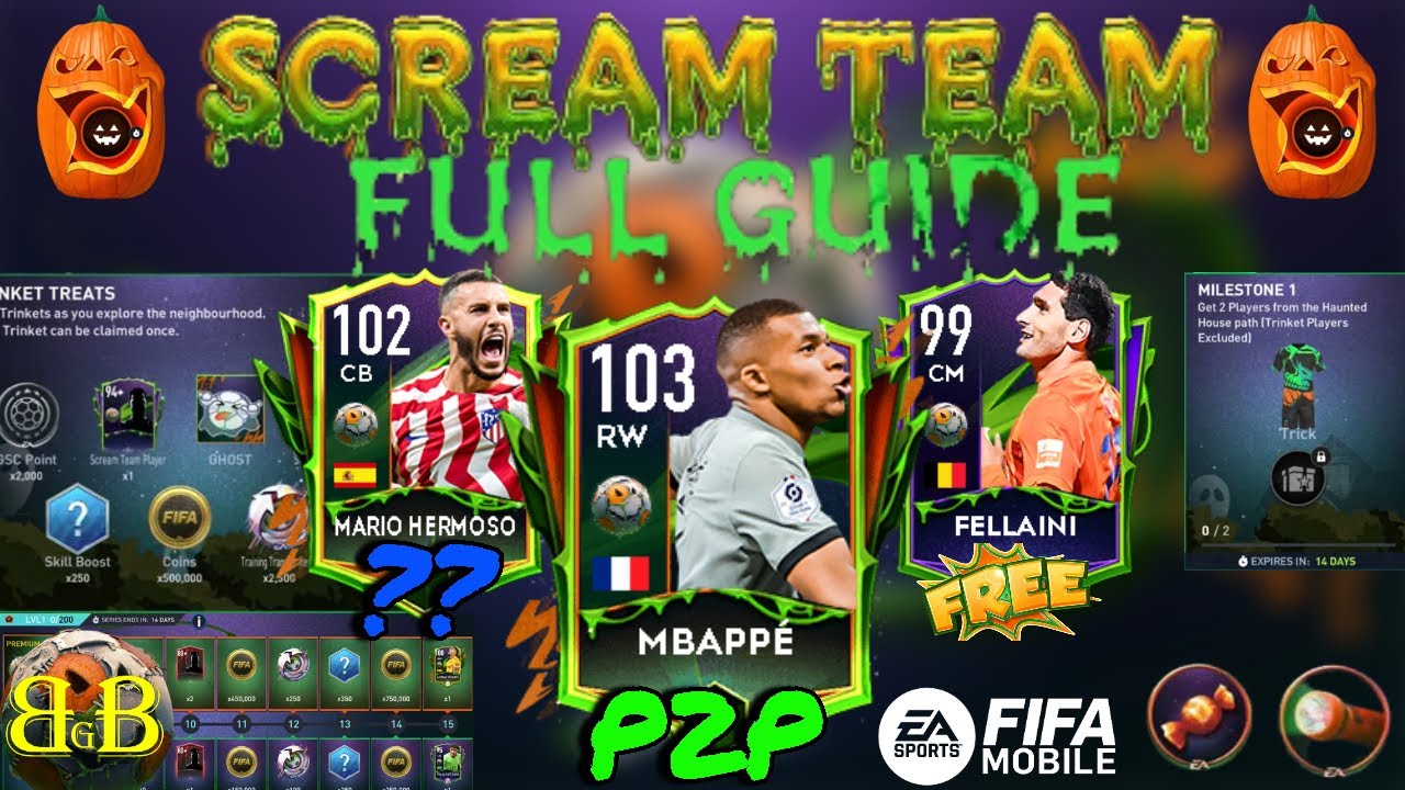 SCREAM TEAM EVENT FULL GUIDE FIFA MOBILE 22 !! 102 NOT F2P !!|SCREAM TEAM FIFA MOBILE !! BBG ...