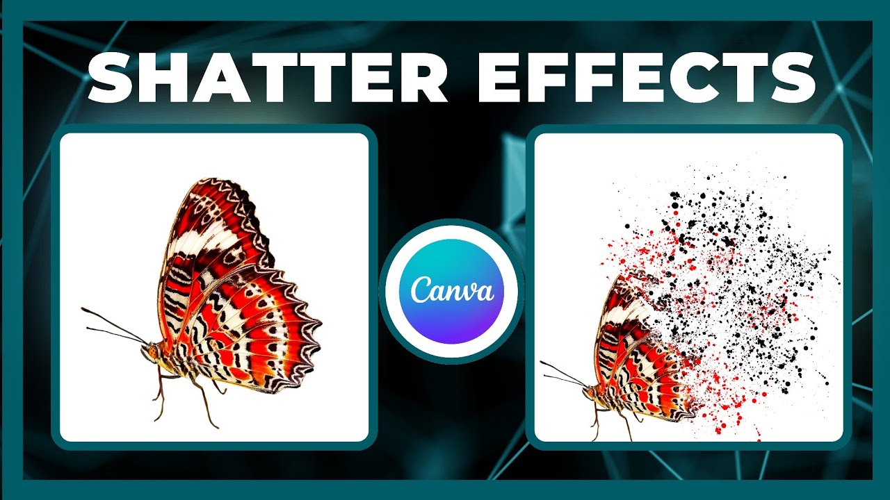 How to create Butterfly Shatter Effect in Canva | Dispersion Effect ...