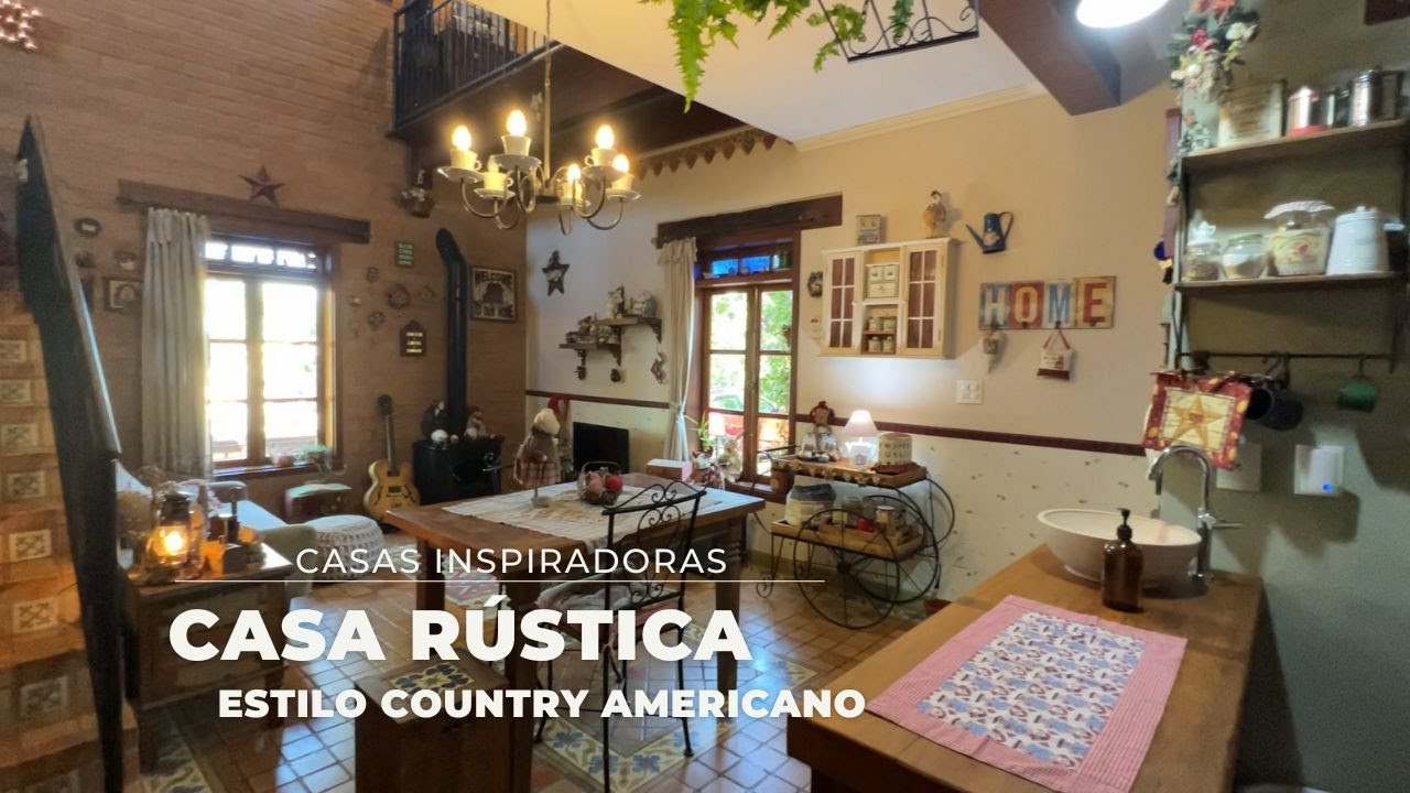 CASA RÚSTICA EM ESTILO COUNTRY AMERICANO, CHEIA DE DETALHES E MUITO ...