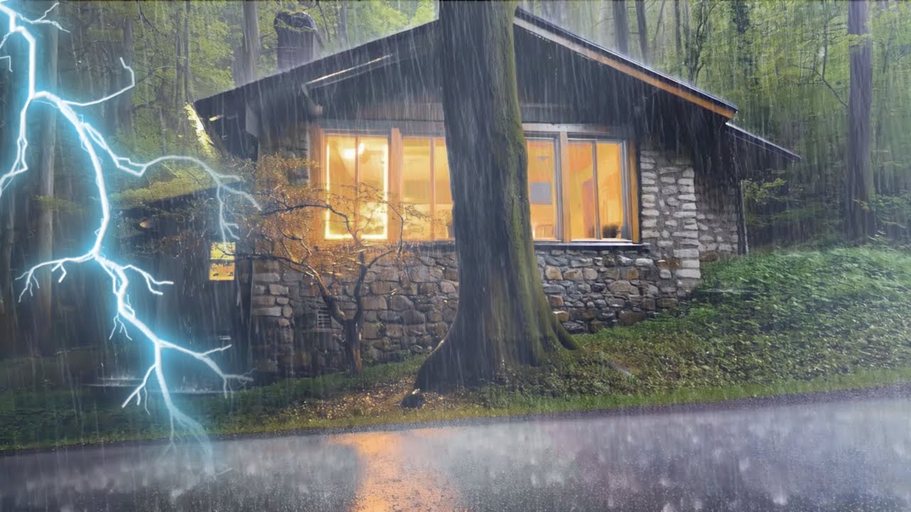 HEAVY RAIN AND THUNDER SOUNDS - DEEP SLEEP | Beat Insomnia with Soft ...