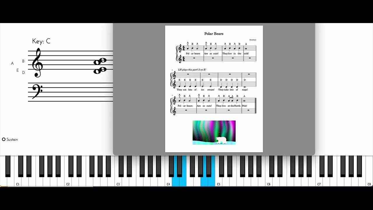 Cute Piano Song: Polar Bears - Super Easy Super Fun Songs for Kids ...