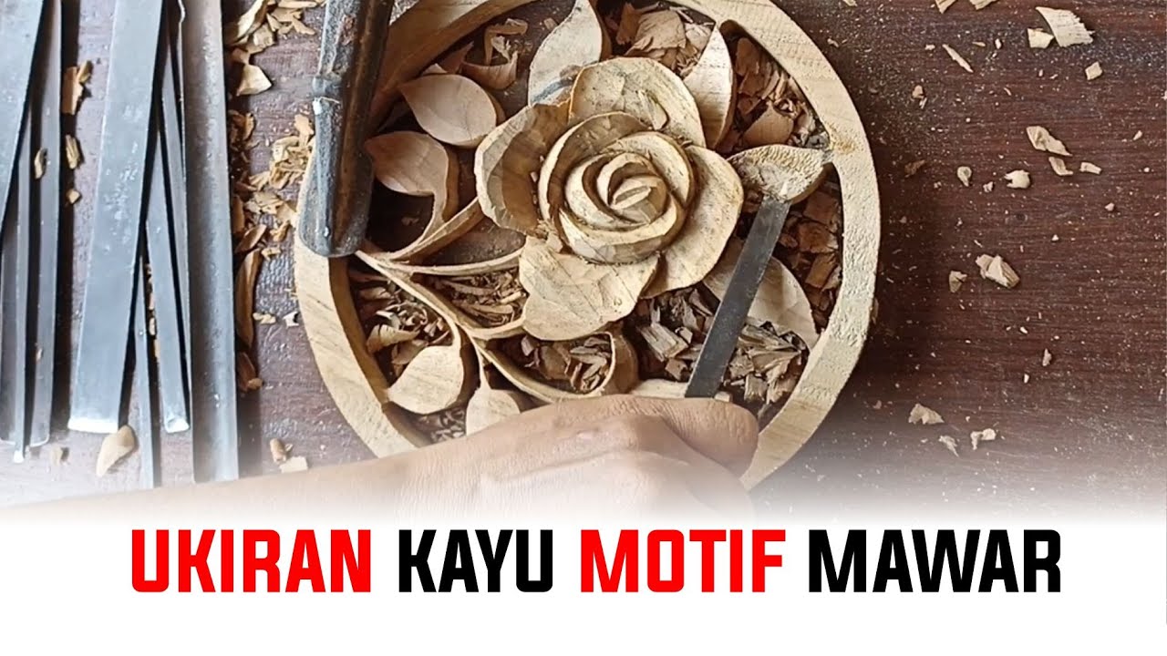 UKIRAN KAYU HIASAN DINDING MOTIF MAWAR SIMPEL RELIEF 3D | SIMPLE, EASY ...