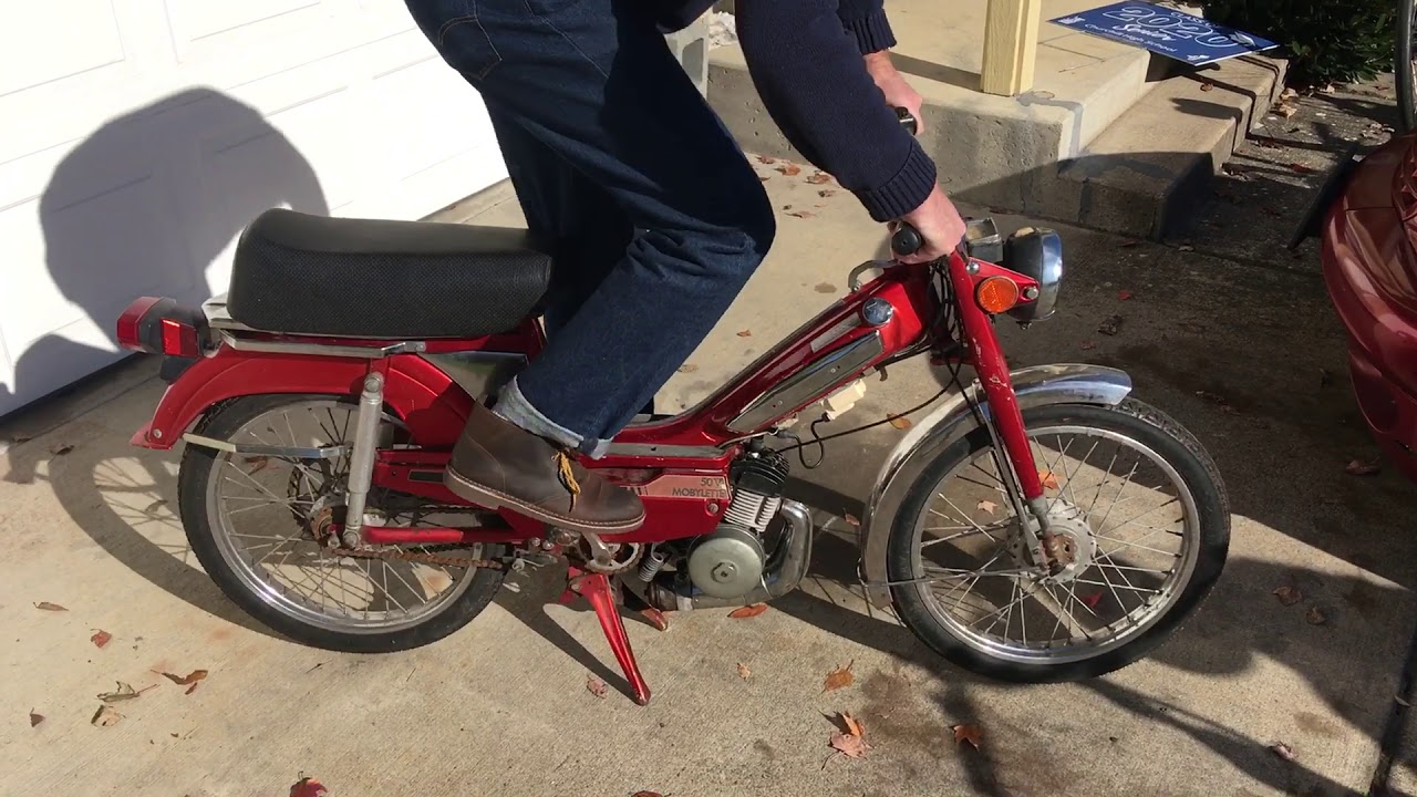 1979 Mobylette 50v Moped Cold Start - YouTube