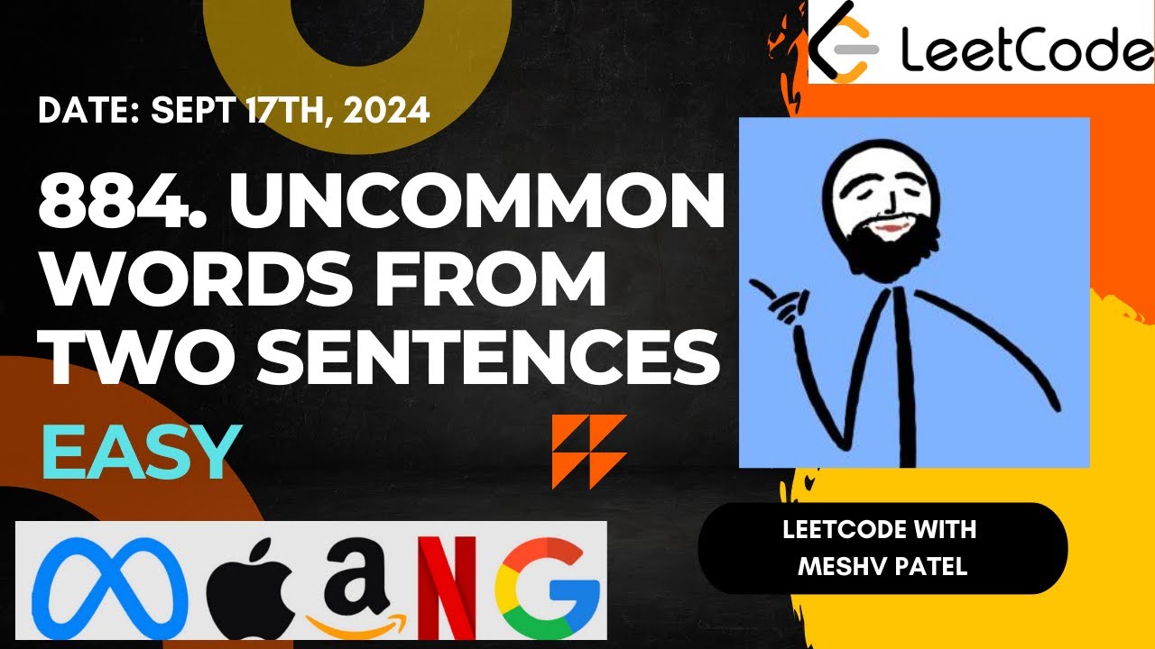 884. Uncommon Words from Two Sentences | Hash Table | Counting | Leetcode Daily Challenge | JAVA ...