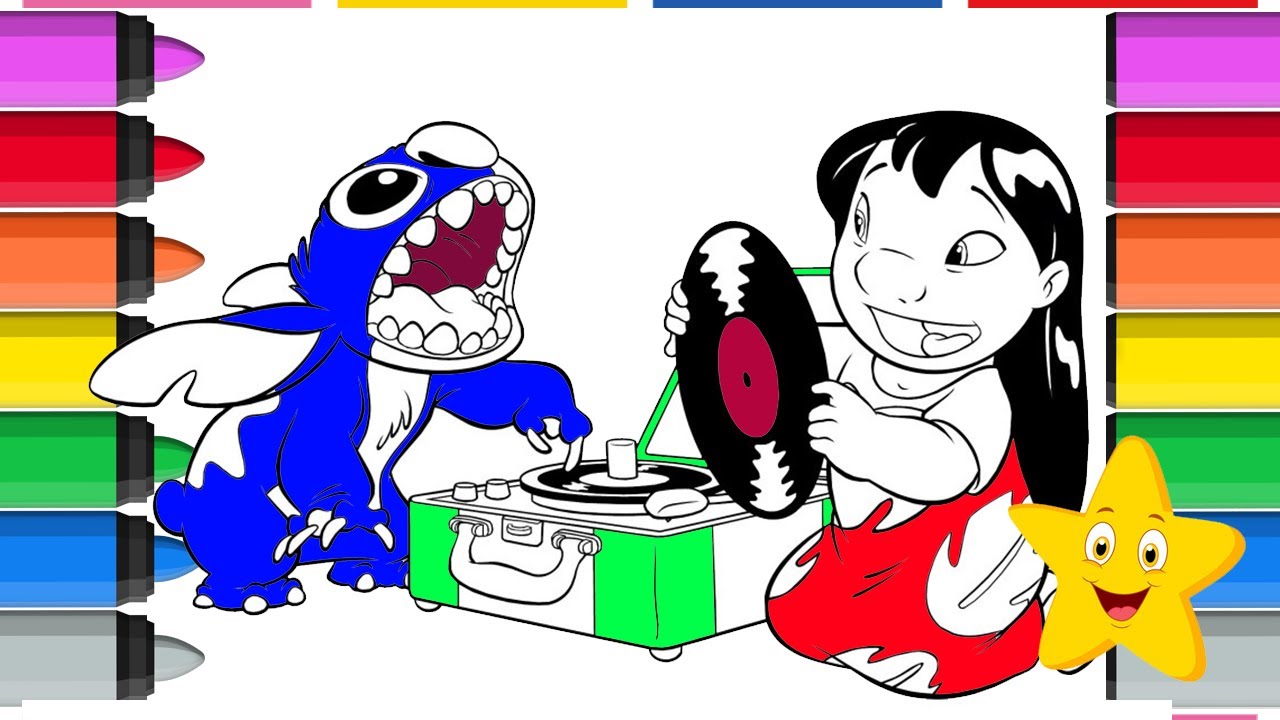 LILO AND STITCH COLORING PAGES! LET'S DANCE! 🎶🎸 - YouTube