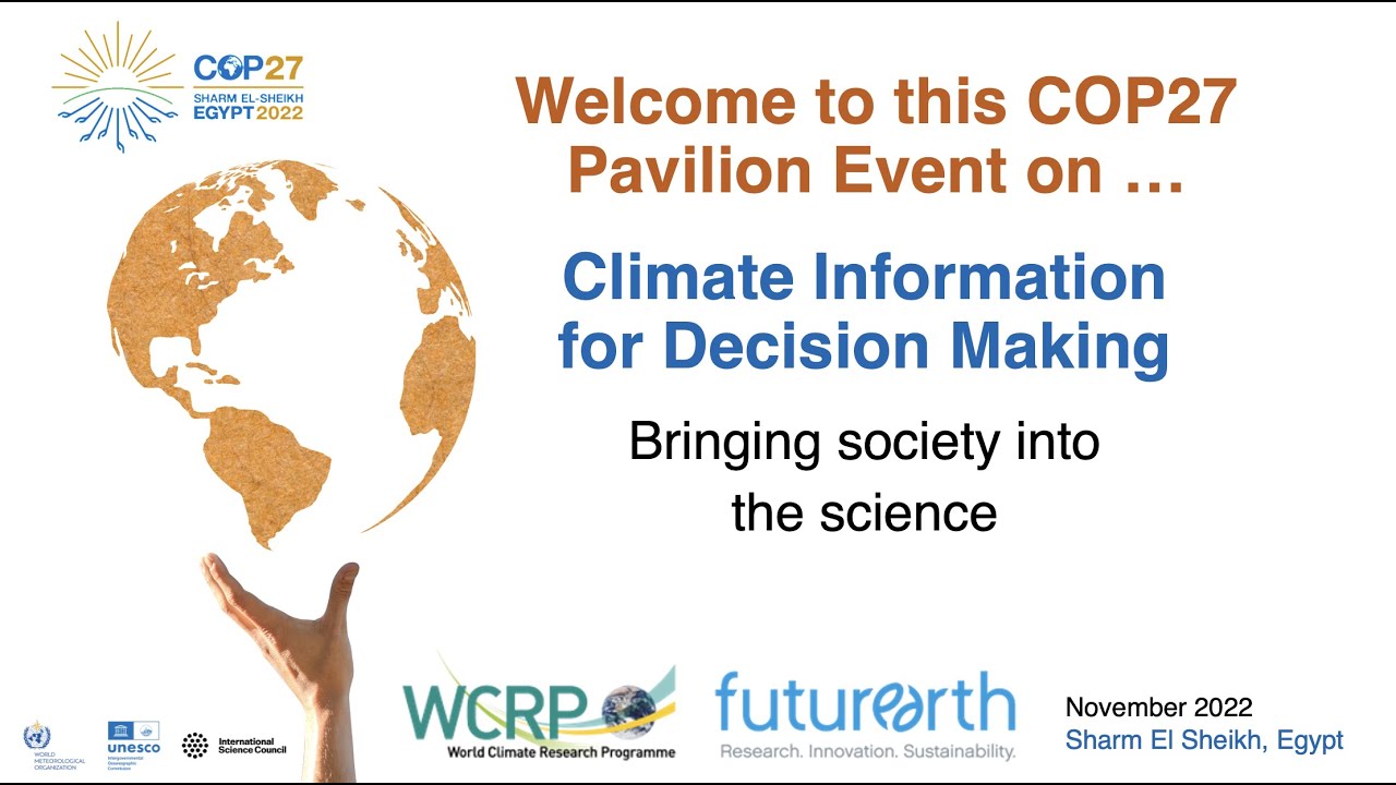 World Climate Research Programme - Climate Information for Decision ...