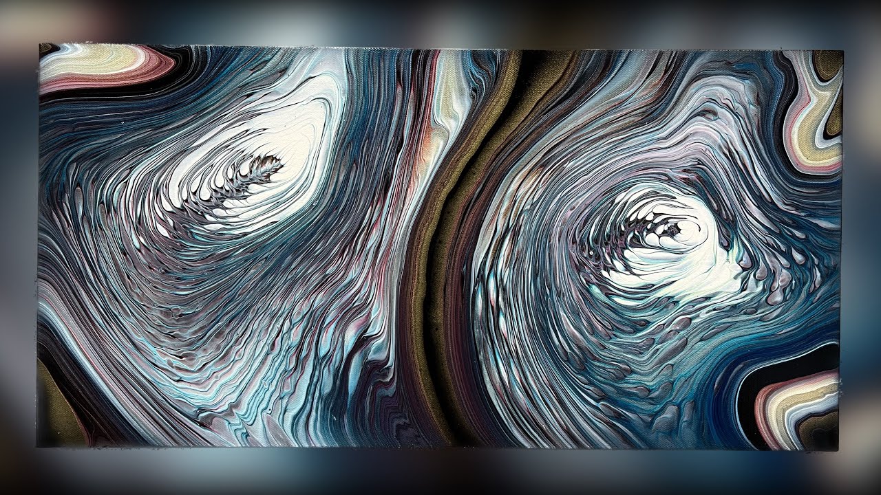 289. Double Ring Pour, Acrylic Painting for Beginners, Fluid Art ...