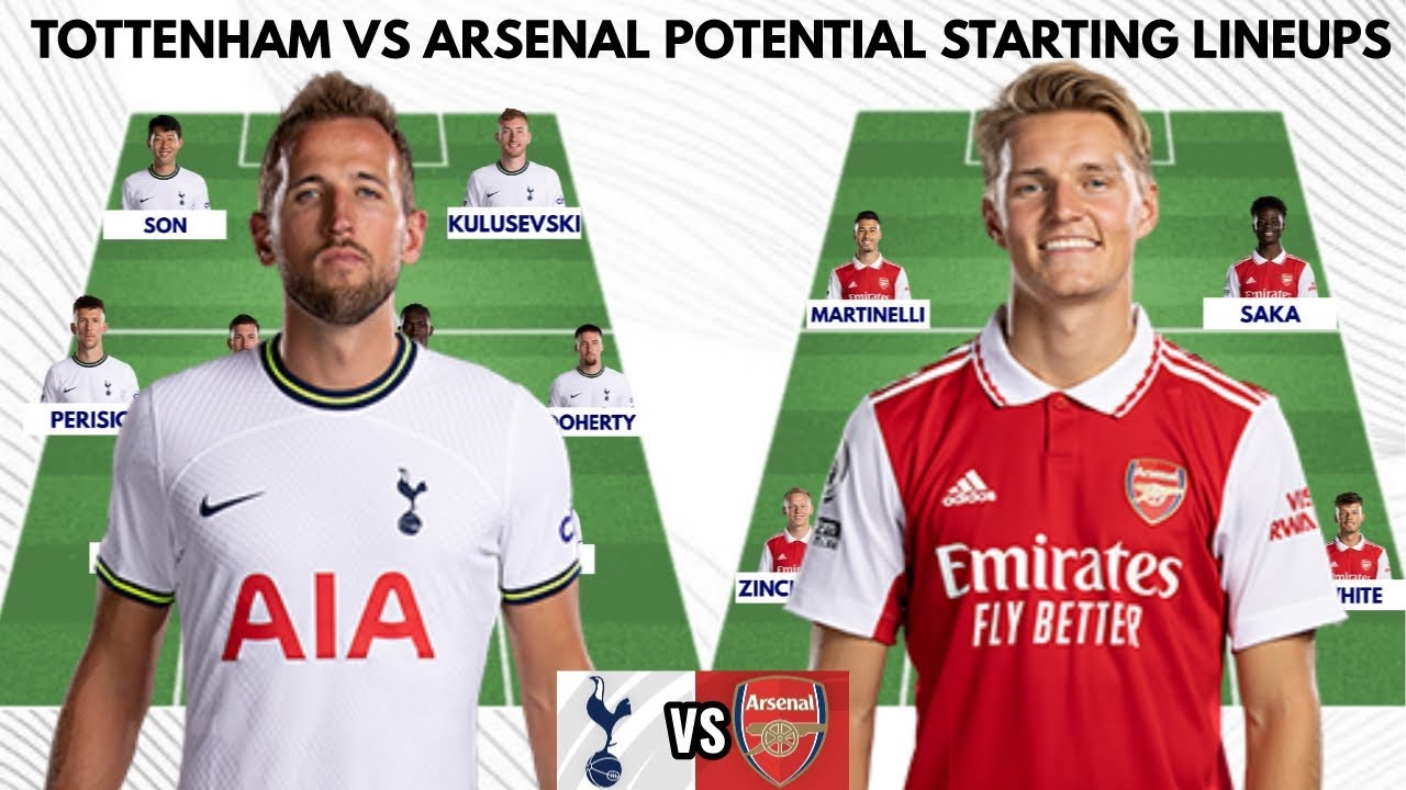 TOTTENHAM VS ARSENAL POTENTIAL STARTING LINEUPS | PREMIER LEAGUE 2022/ ...