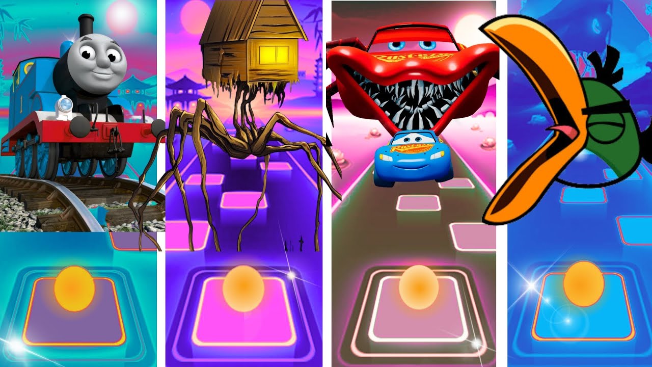 Thomas the Train 🆚 House Head 🆚 McQueen Eater 🆚 Angry Birds Hal -Tiles ...