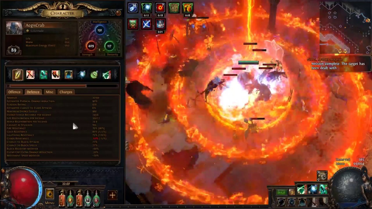 Path of Exile - Juggernaut Crab AFK facetanking Abaxoth - YouTube