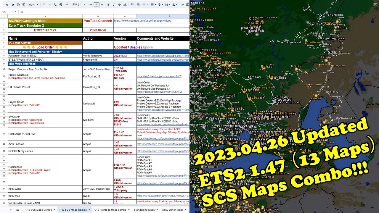 [2023.04.26] ETS2 1.47 latest 13 maps combo | SCS Extension | With ...
