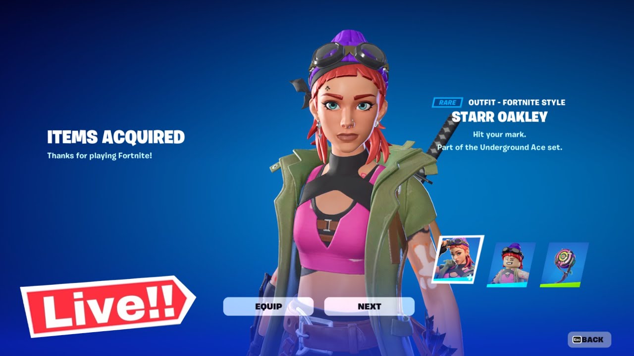 🔴 STARR OAKLEY FORTNITE ITEM SHOP LIVE Today! (Fortnite Chapter 5 ...