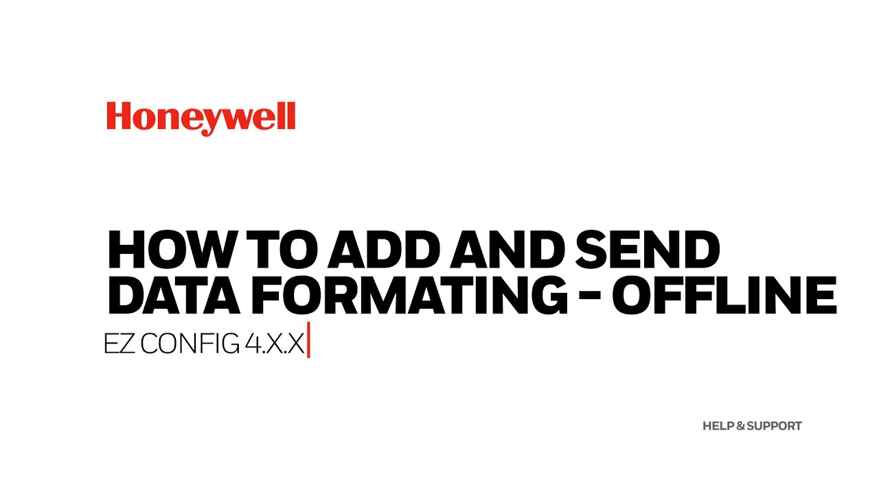 EZ Config - Data Formatting - Offline - YouTube