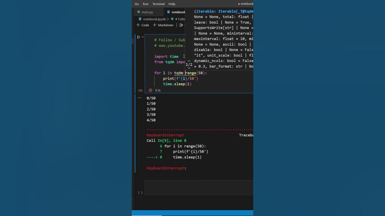 Progress Bar In Python🐍 Using Tqdm Python Coding Programming Youtube