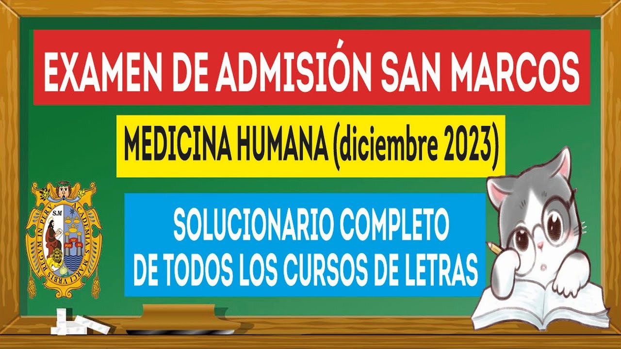 𝘀𝗼𝗹𝘂𝗰𝗶𝗼𝗻𝗮𝗿𝗶𝗼 𝗲𝘅𝗮𝗺𝗲𝗻 𝗮𝗱𝗺𝗶𝘀𝗶𝗼𝗻 𝗦𝗮𝗻 𝗠𝗮𝗿𝗰𝗼𝘀 𝗠𝗲𝗱𝗶𝗰𝗶𝗻𝗮 - YouTube