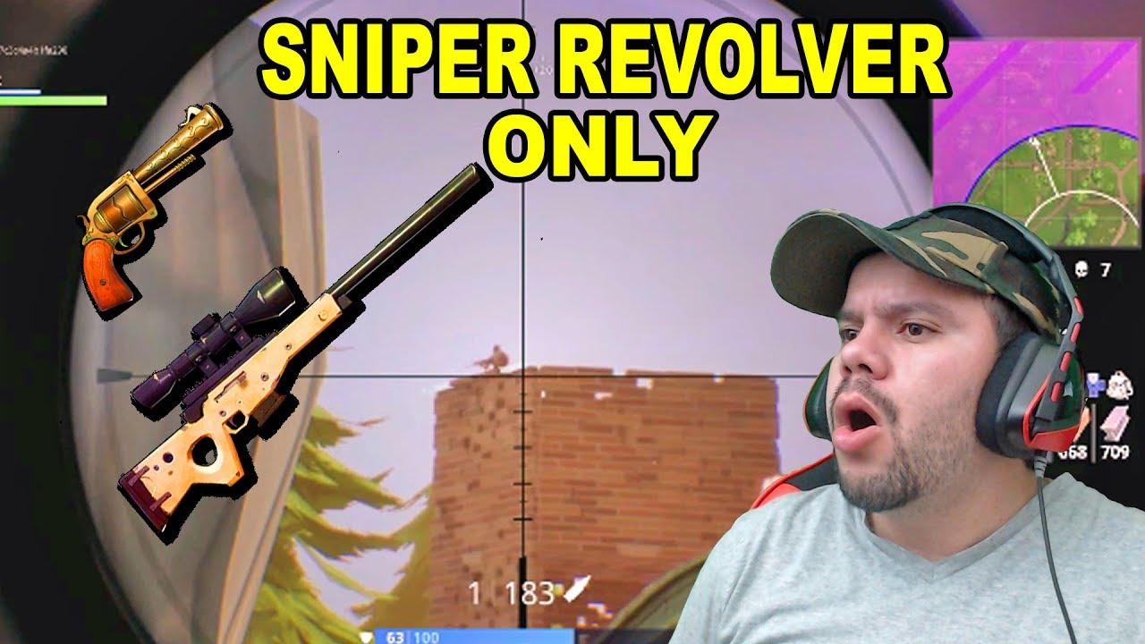 NUEVO SNIPER & REVOLVER ONLY en fortnite BATTLE ROYALE - YouTube