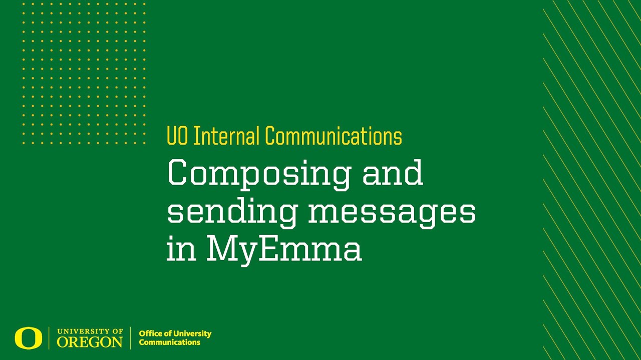 Composing and sending MyEmma messages - YouTube