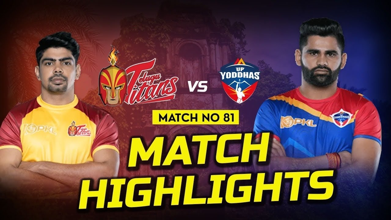 PKL 10: Match Highlights Telugu Titans vs Up Yoddhas | PKL 10 Match Highlights - YouTube