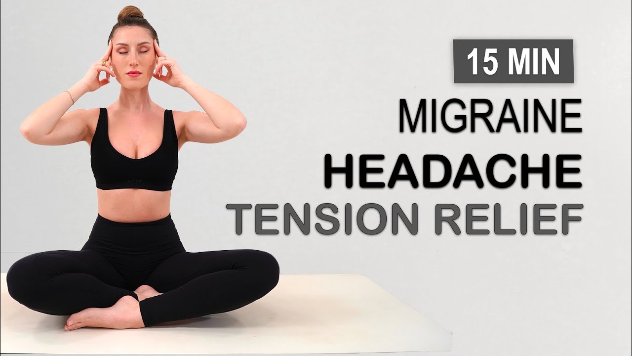 15 Min Stretches for HEADACHE to Relief Neck, Shoulder + Back Pain ...