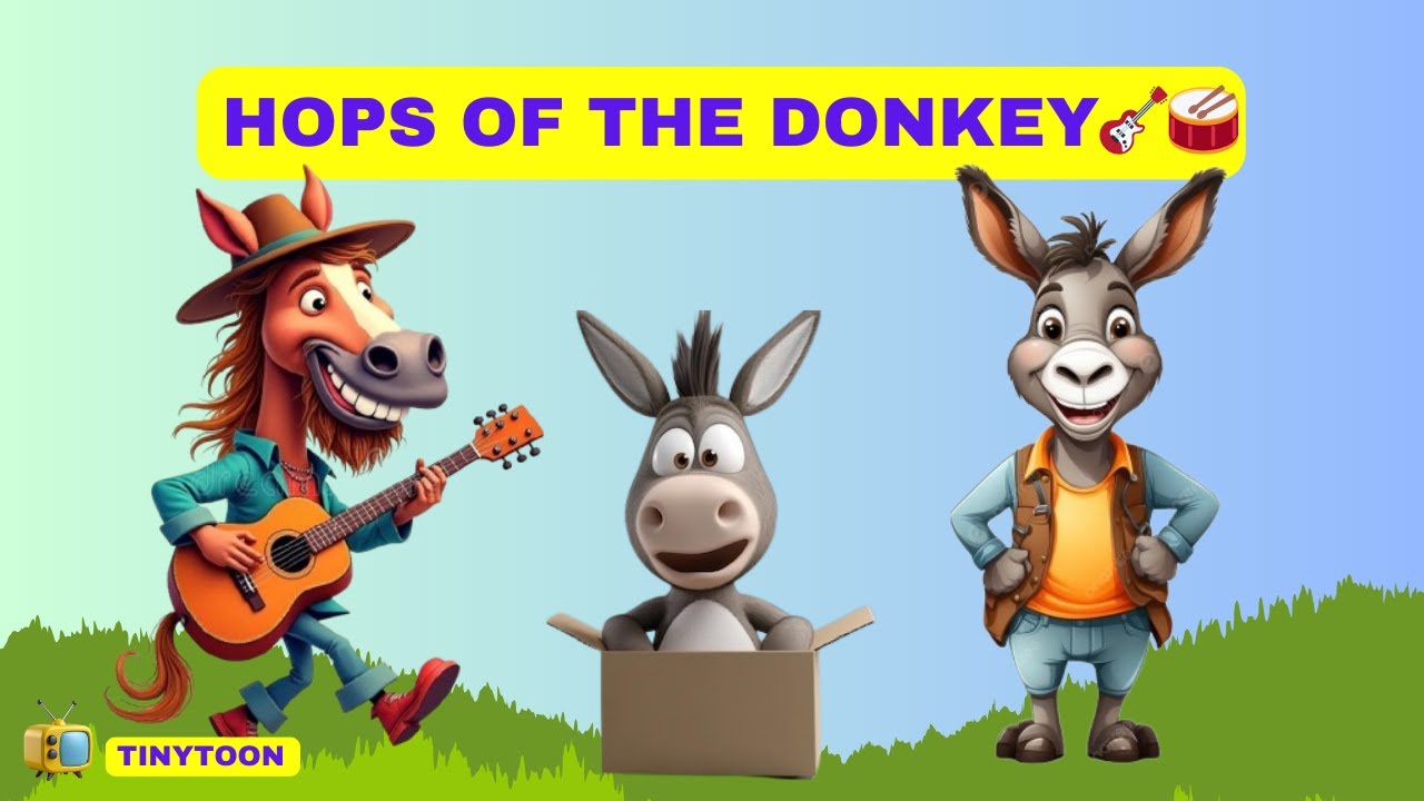Hops of the Donkey Song🫏😍 | Kids Rhymes | Baby Songs | TinyToon ...