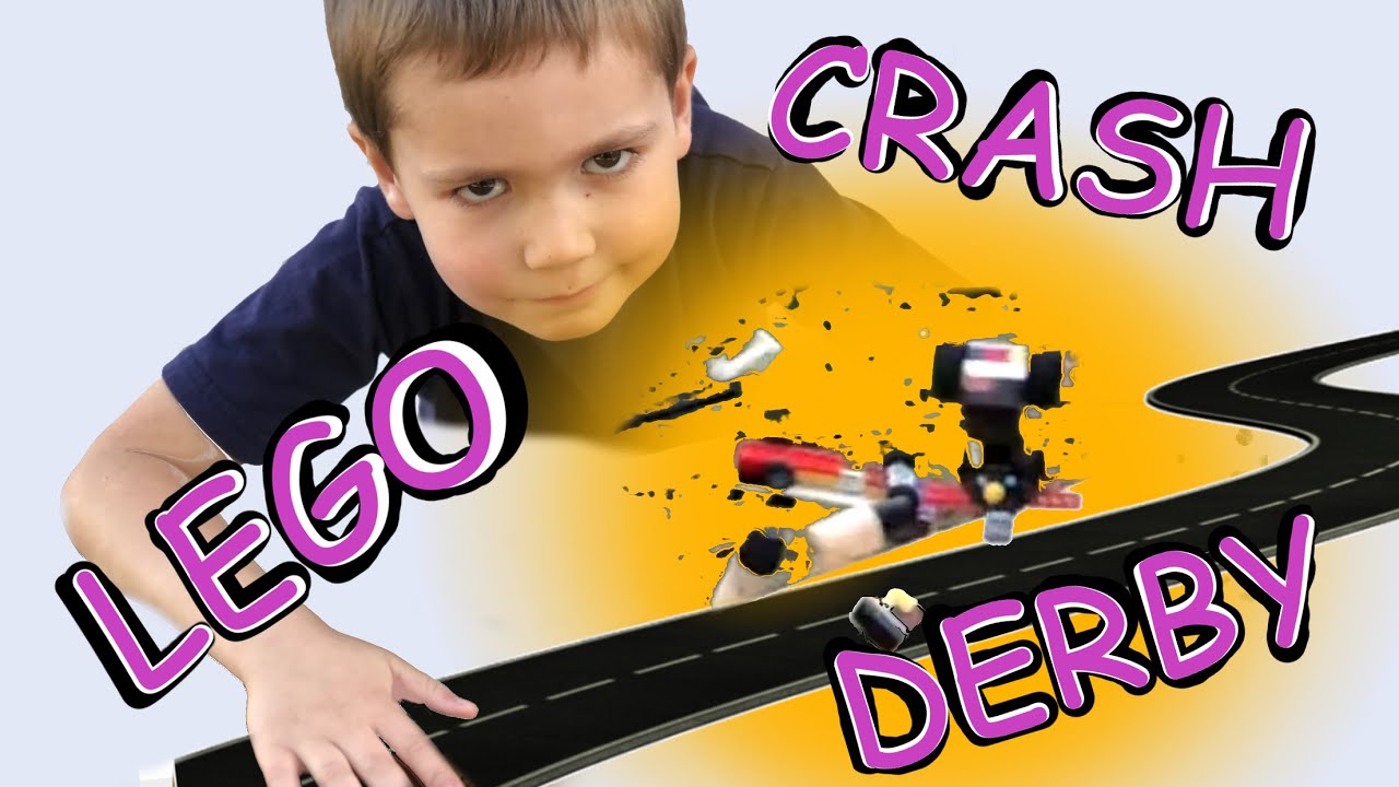 LEGO SLOW MOTION CRASH CAR DERBY - YouTube