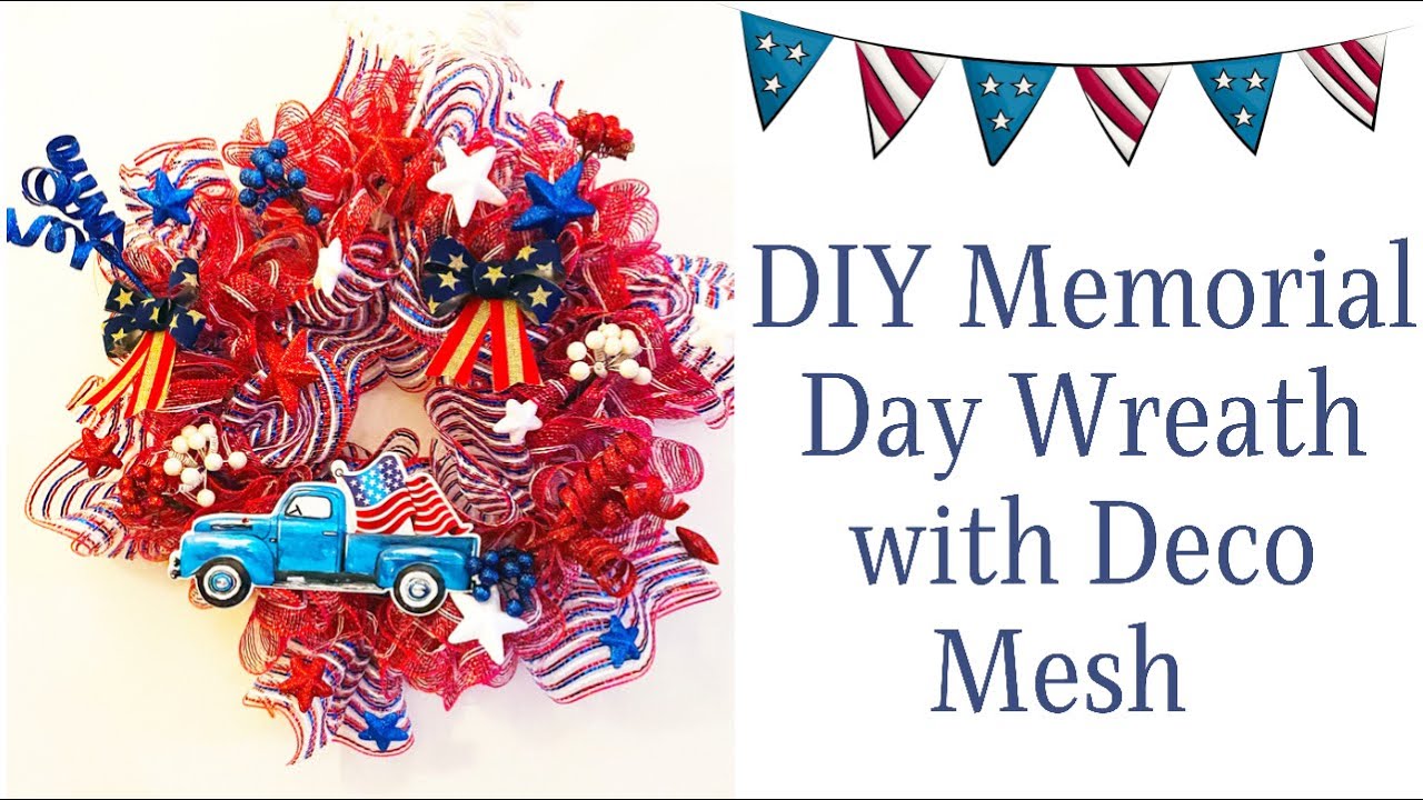Memorial Day Wreath with Embellishments - YouTube