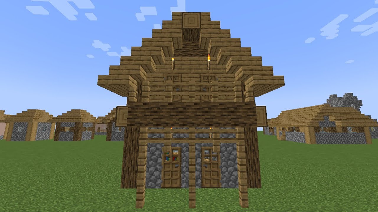 Minecraft: Cách xây các ngôi nhà / công trình trong làng 1.14+ P13 ...