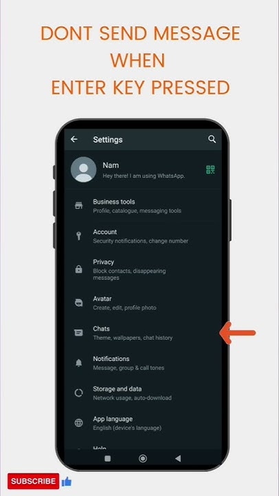 Disable WhatsApp Enter key to send messages - YouTube