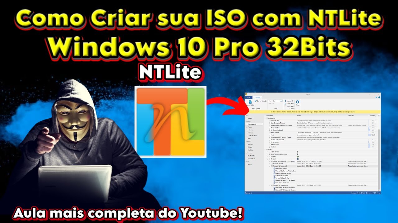 Aula 3- Como criar e otimizar seu windows 10 com Ntlite, (versão Pro 32bits) - YouTube