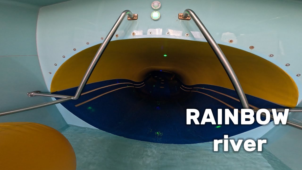 Family Water Slide in Water Park Donaubad Ulm Germany, POV 4k - YouTube