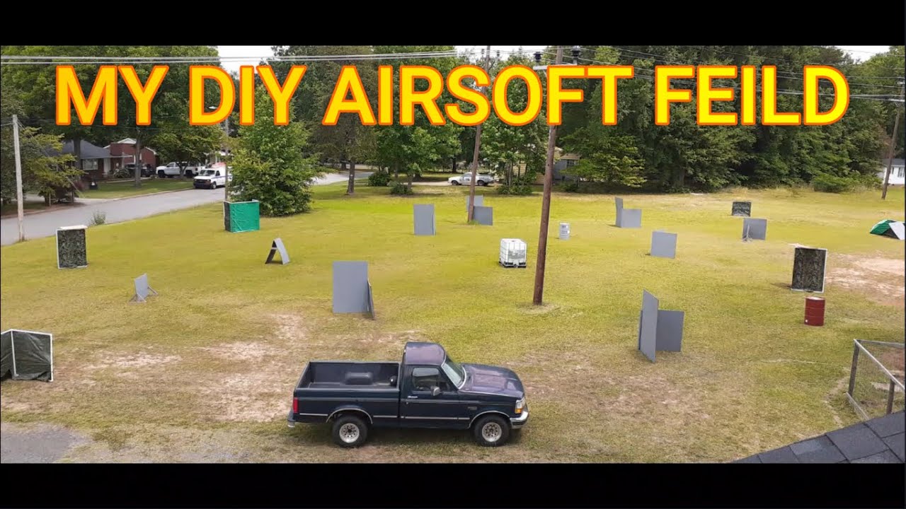 My backyard airsoft field - YouTube