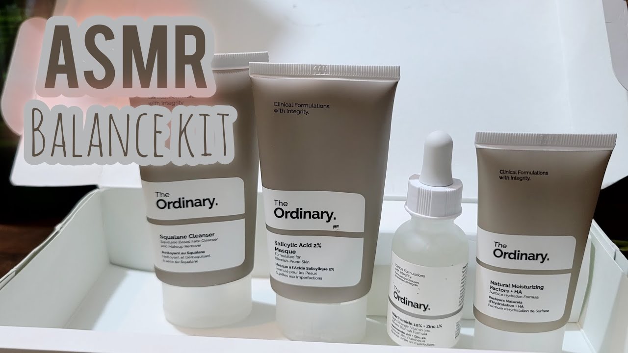 Unboxing The Ordinary Balance Set with Relaxing ASMR Sounds | Skincare ...